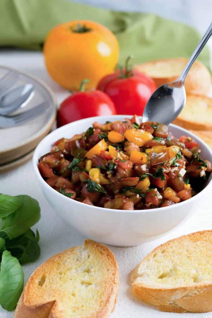 Heirloom Tomato Bruschetta Recipe - A Fabulous Bite